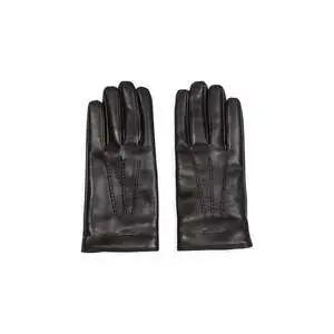 Giorgio Armani Leather Gloves - Black