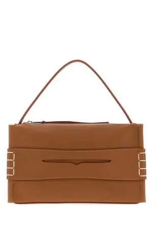 JW Anderson Camel Leather Loafers Handbag - Brown