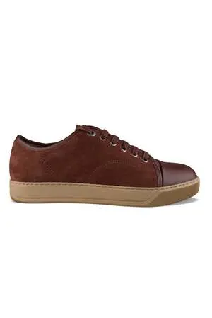 LANVIN LANVIN Leather And Suede Sneakers DBB1 Brown