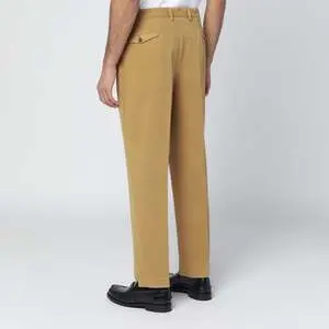 SANTANIELLO Ochre Cotton And Cashmere Trousers