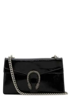 Gucci Leather Small Dionysus Shoulder Bag - Black