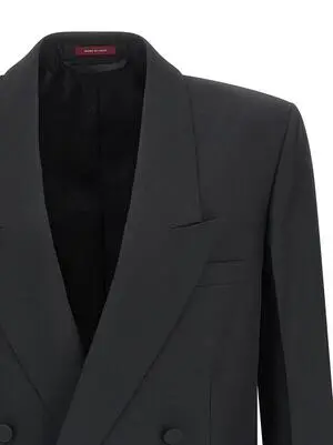 Gucci Double-breasted Technical Panama Blazer - Black