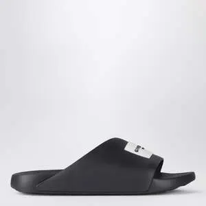 Givenchy Rubber Label Slide Flat Mules - Black