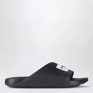 Givenchy Rubber Label Slide Flat Mules - Black