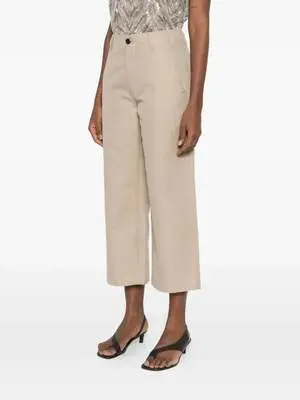 Brunello Cucinelli Cropped Cotton Trousers
