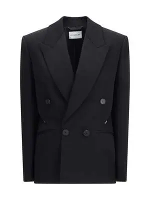 Givenchy Cut-out Wool Blazer - Black