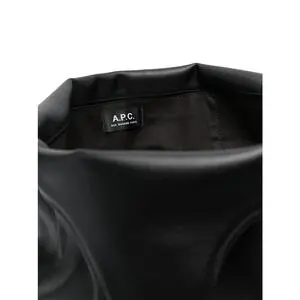 A.p.c. Leather Effect Tote Bag - Black