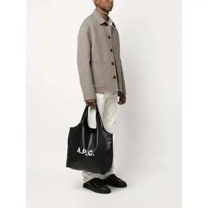 A.p.c. Leather Effect Tote Bag - Black