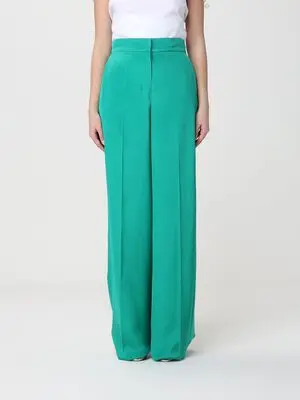 Max Mara Silk Palazzo Trousers - Green