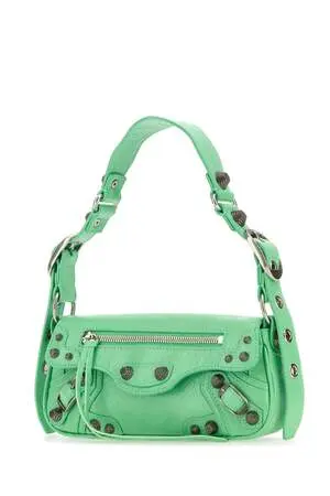 Balenciaga Light Leather Le Cagole Sling Xs Shoulder Bag - Green
