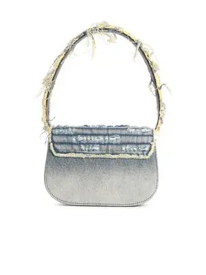 DIESEL® 1dr' Shoulder Bag In Light Leather And Tela - Blue