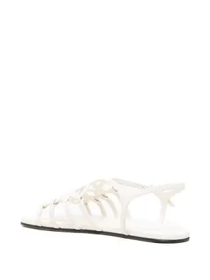 Loewe Petal Anagram Leather Sandals - Multicolor