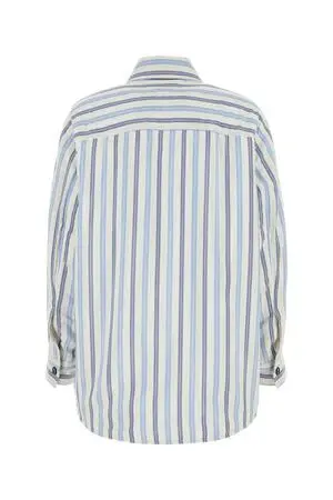 Bottega Veneta Embroidered Silk Oversize Padded Shirt - Multicolor