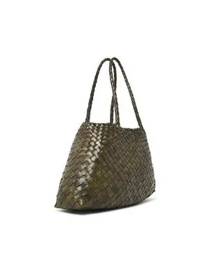 Dragon Diffusion Santa Croce Big' Khaki Leather Bag