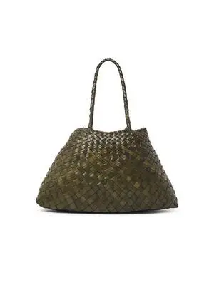 Dragon Diffusion Santa Croce Big' Khaki Leather Bag