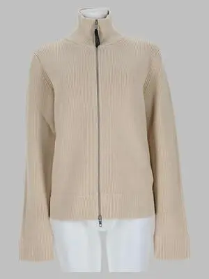 MAISON MARGIELA Ribbed Knit Zip-up - Multicolor