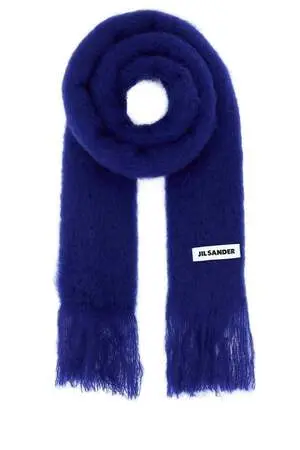 JIL SANDER Mohair Blend Scarf - Blue