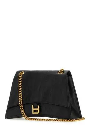 Balenciaga Leather Medium Crush Shoulder Bag