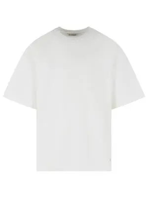 JIL SANDER Black Cotton T-shirt - White