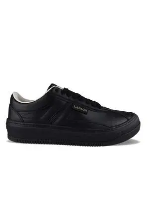 LANVIN Cash Leather Sneakers - Black