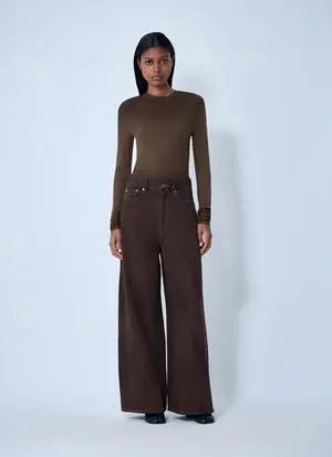 GANNI Five-pocket Jeans - Brown