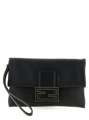 Fendi Mamma Baguette' Pouch - Black
