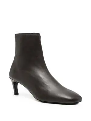 TOTEME Leather Ankle Boots - Multicolor