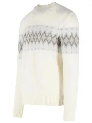Eleventy Cashmere And Silk Blend Sweater - Cream