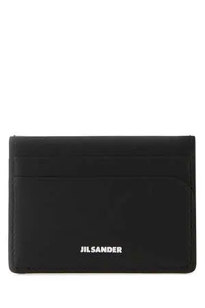 JIL SANDER Leather Card Holder - Black