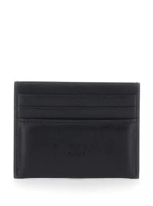 Givenchy Black Card Holder With Logo Lettering Embossed On Front And In Leather For - Multicolor