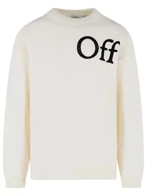 Off-White Bookish Shared' Cotton Sweater - Cream