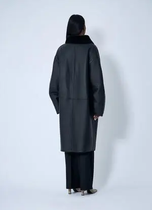 TOTEME Shearling Wrap Coat