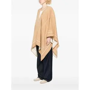 Fendi Neutrals Coats Capes - Cream