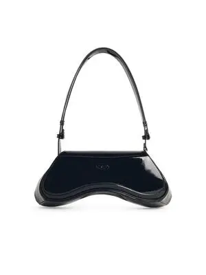 DIESEL® Play Glossy Polyurethane Cross Body Bag - Black