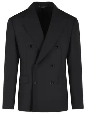 Dolce & Gabbana Virgin Wool Blazer - Black