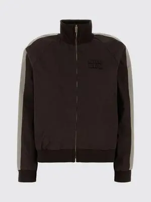 Miu Miu Cotton Zip-up Sweatshirt With Logo - Brown
