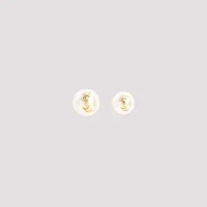 Saint Laurent Pearl Earrings With Monogram