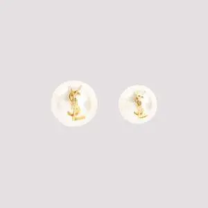 Saint Laurent Pearl Earrings With Monogram