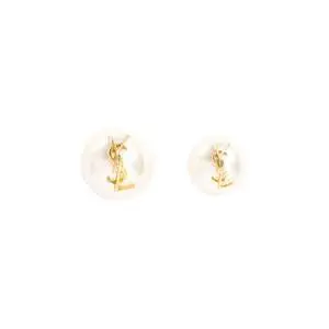 Saint Laurent SAINT LAURENT Monogram Earrings Silver