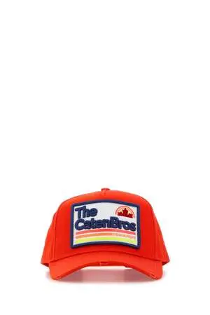 Dsquared2 Gabardine Baseball Cap - Orange