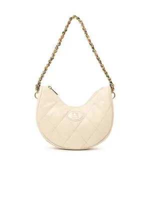 Burberry Horseshoe Leather Bag - Cream
