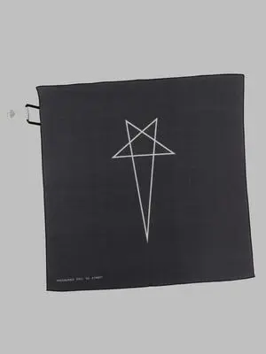 Rick Owens Bandana Con Stampa - Black
