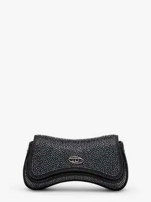 DIESEL® Play Crossbody Xs Shoulder Bag With All-over Rhinestones - Multicolor