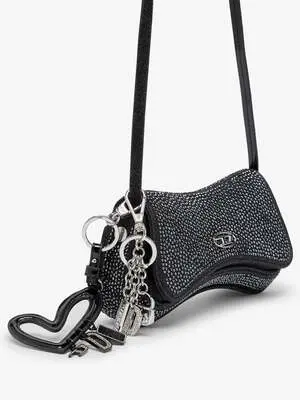 DIESEL® Play Crossbody Xs Shoulder Bag With All-over Rhinestones - Multicolor
