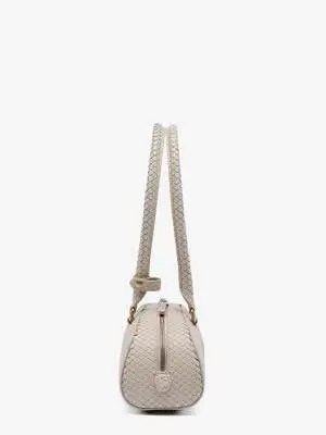 DIESEL® 1dr Python-effect Leather Shoulder Bag - Cream