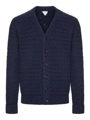 Bottega Veneta Cable-knit Wool Cardigan - Multicolor