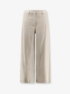 Max Mara 'S Max Mara Women Stretch Cotton And Linen Trousers Multicolor