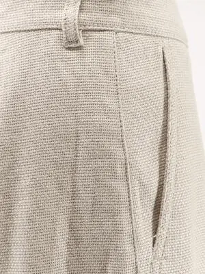 Max Mara Stretch Cotton And Linen Trousers - Multicolor