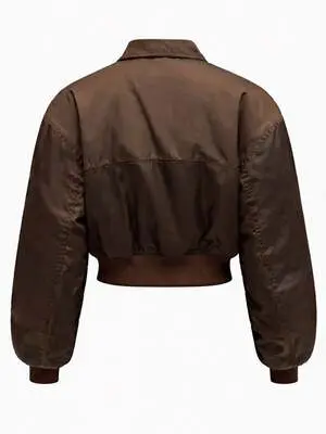 GANNI Bomber Jacket Duchesse - Black