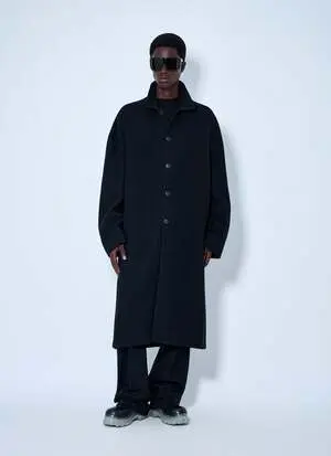 Rick Owens Buttoned Brad Coat - Black